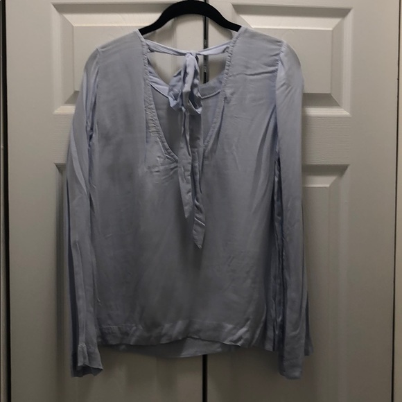 Bella Dahl | Tops | New Bella Dahl Powder Blue Blouse With Tie Back ...